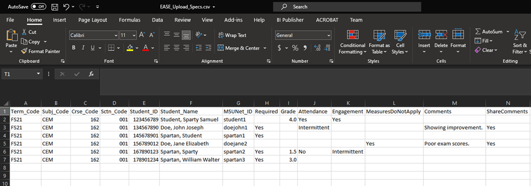 MSU RO: EASE Upload Specifications